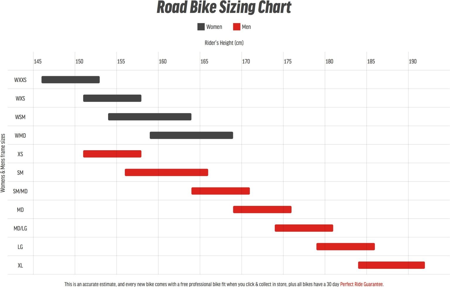 Road Bike Sizing Chart For Beginners: Perfect Fit Guide - BikeTro